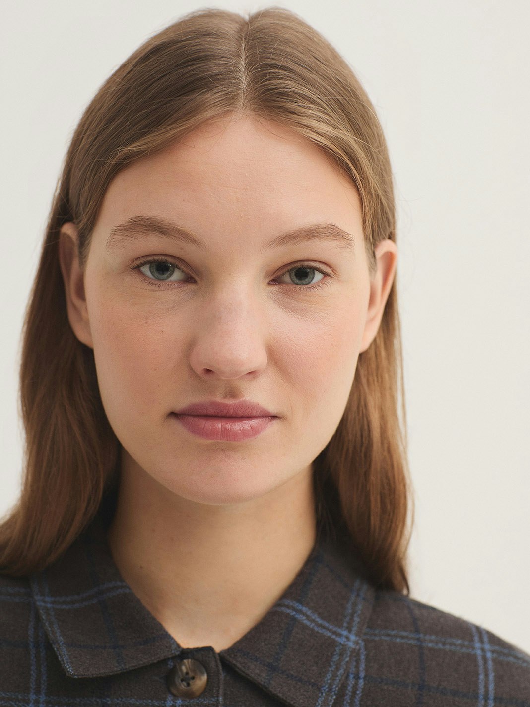 Chaqueta fluida de cuadros